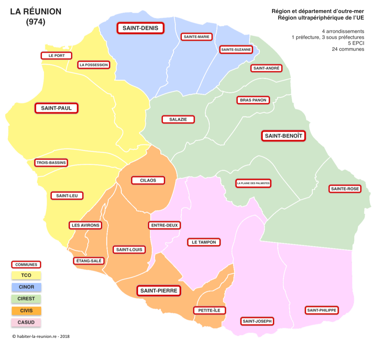 Cartes de La Réunion | Habiter La Réunion