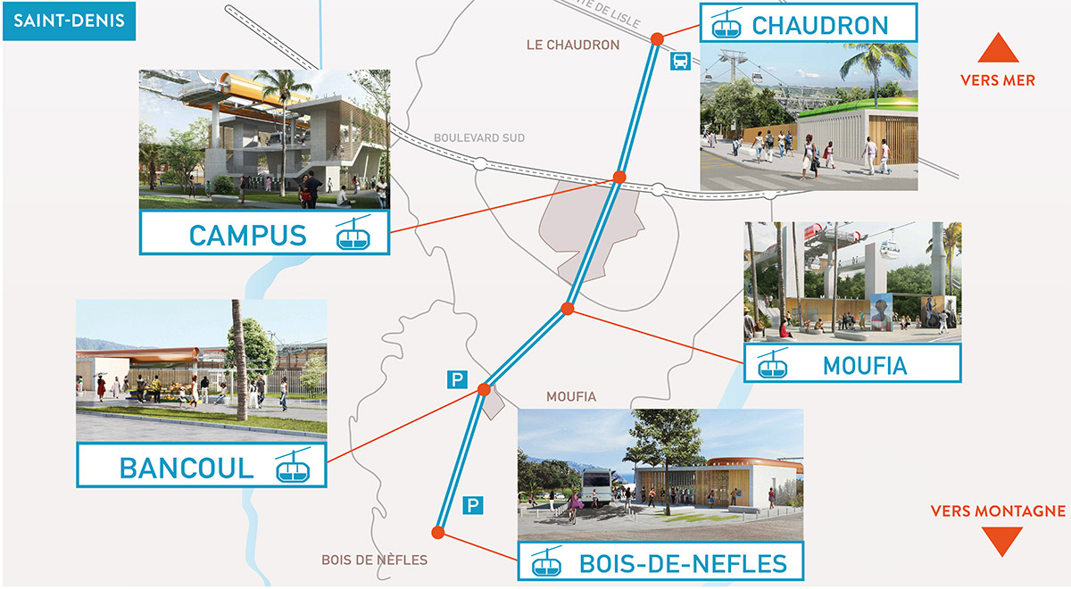 Le téléphérique urbain de la CINOR - Habiter La Réunion